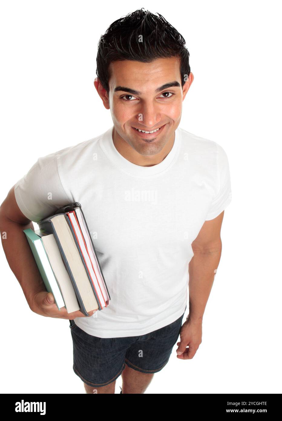 Happy male student Stock Photo - Alamy