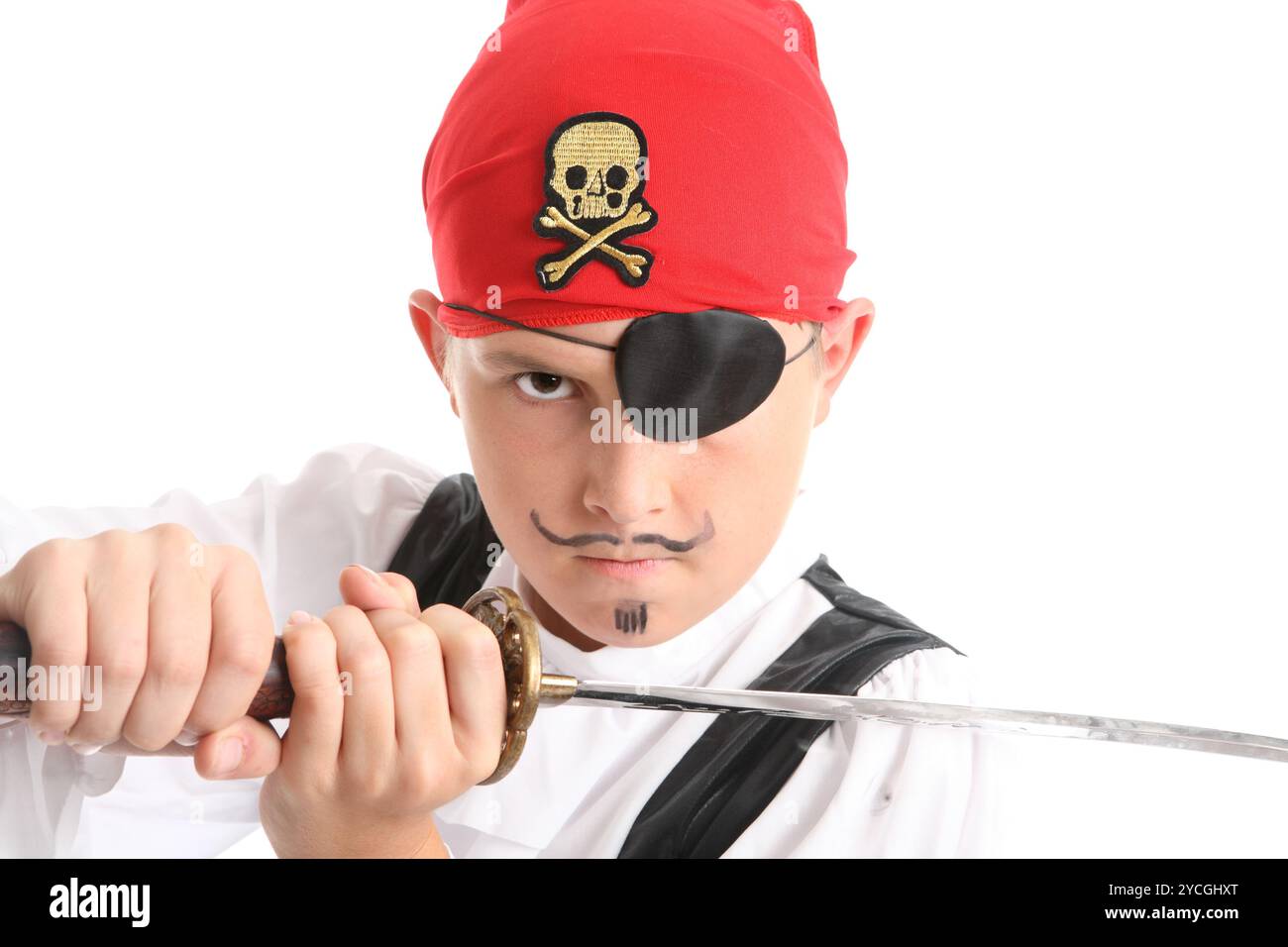 Pirate holding sword Stock Photo - Alamy