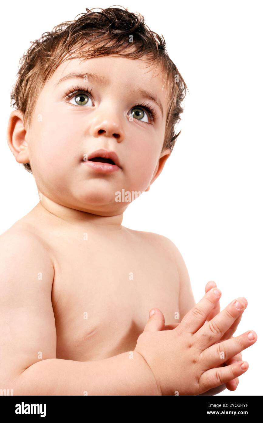 Toddler boy clap, clap, clap Stock Photo - Alamy