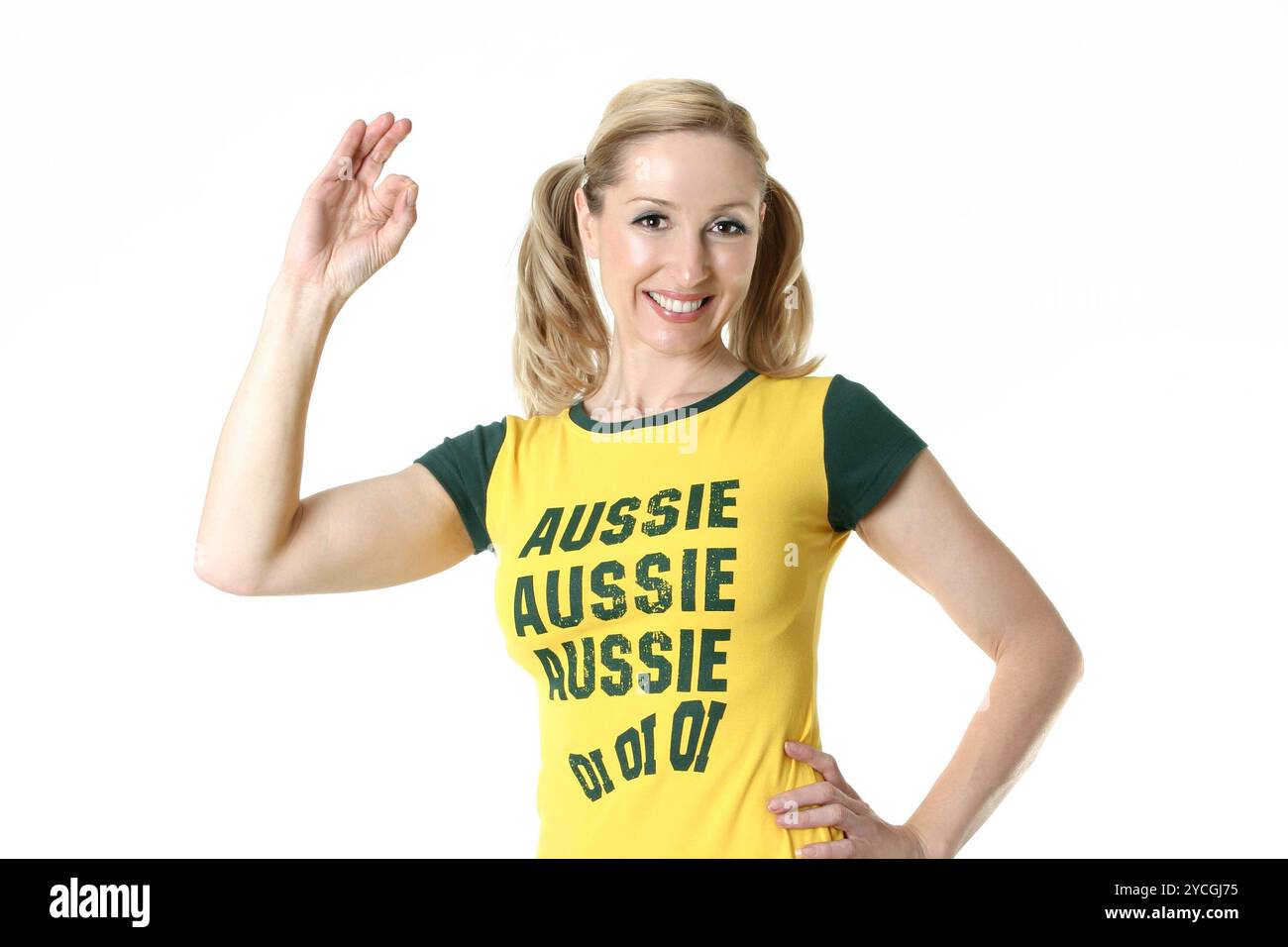 Female Aussie Fan Stock Photo - Alamy