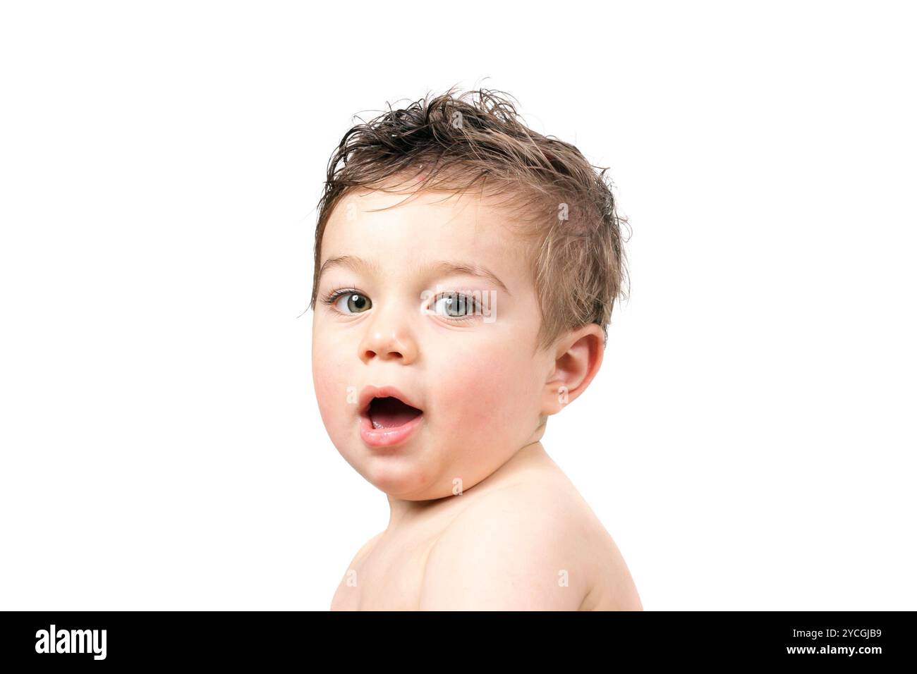 Baby cheeky expression hi-res stock photography and images - Alamy