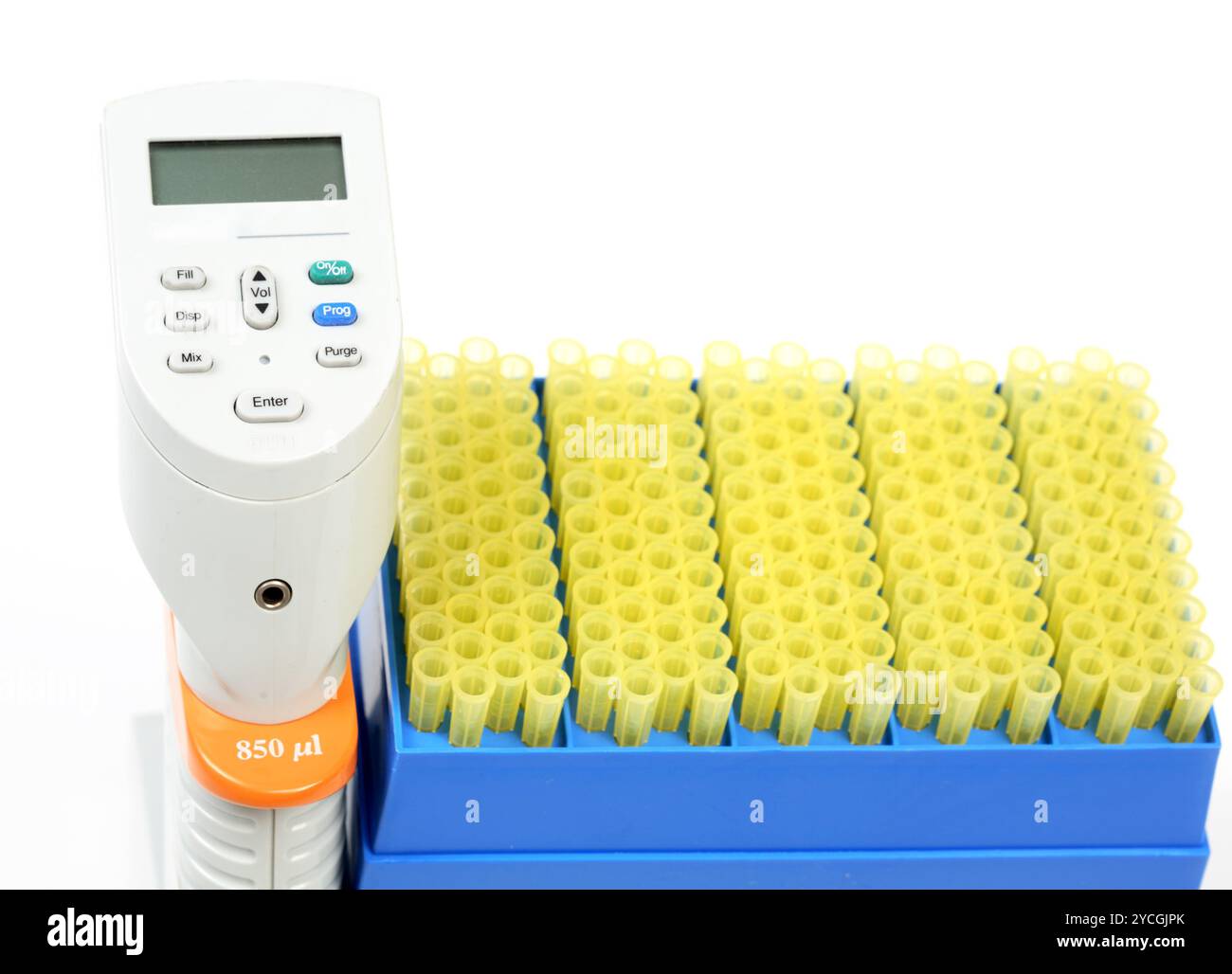 850ul 12 way pipettor and racks of pipette tips. Multichannel pipettes ...