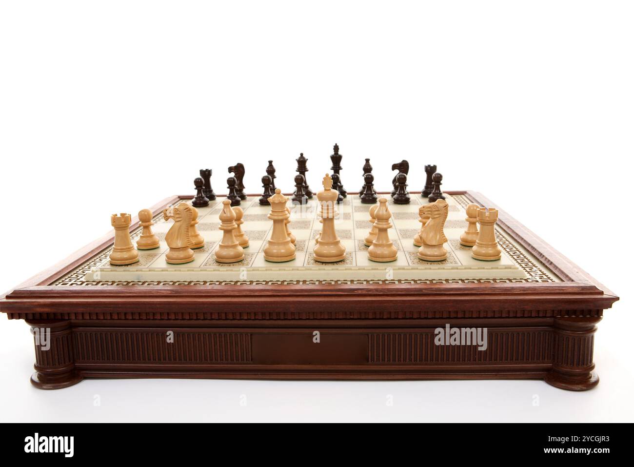 Chess board and chess pieces Stock Photo - Alamy