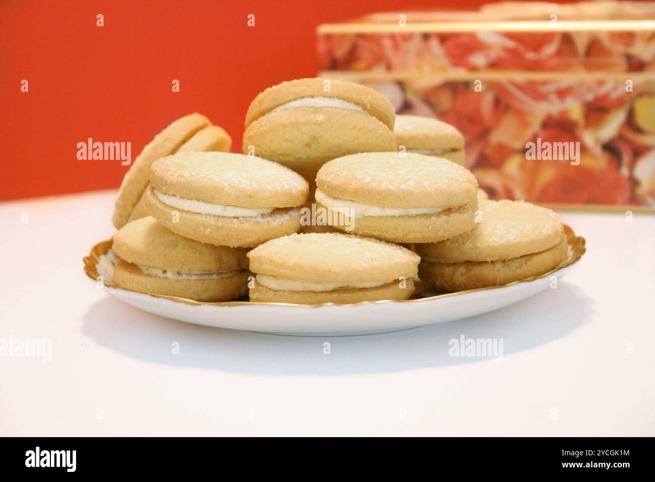 Melting Moments shortbread biscuits Stock Photo - Alamy