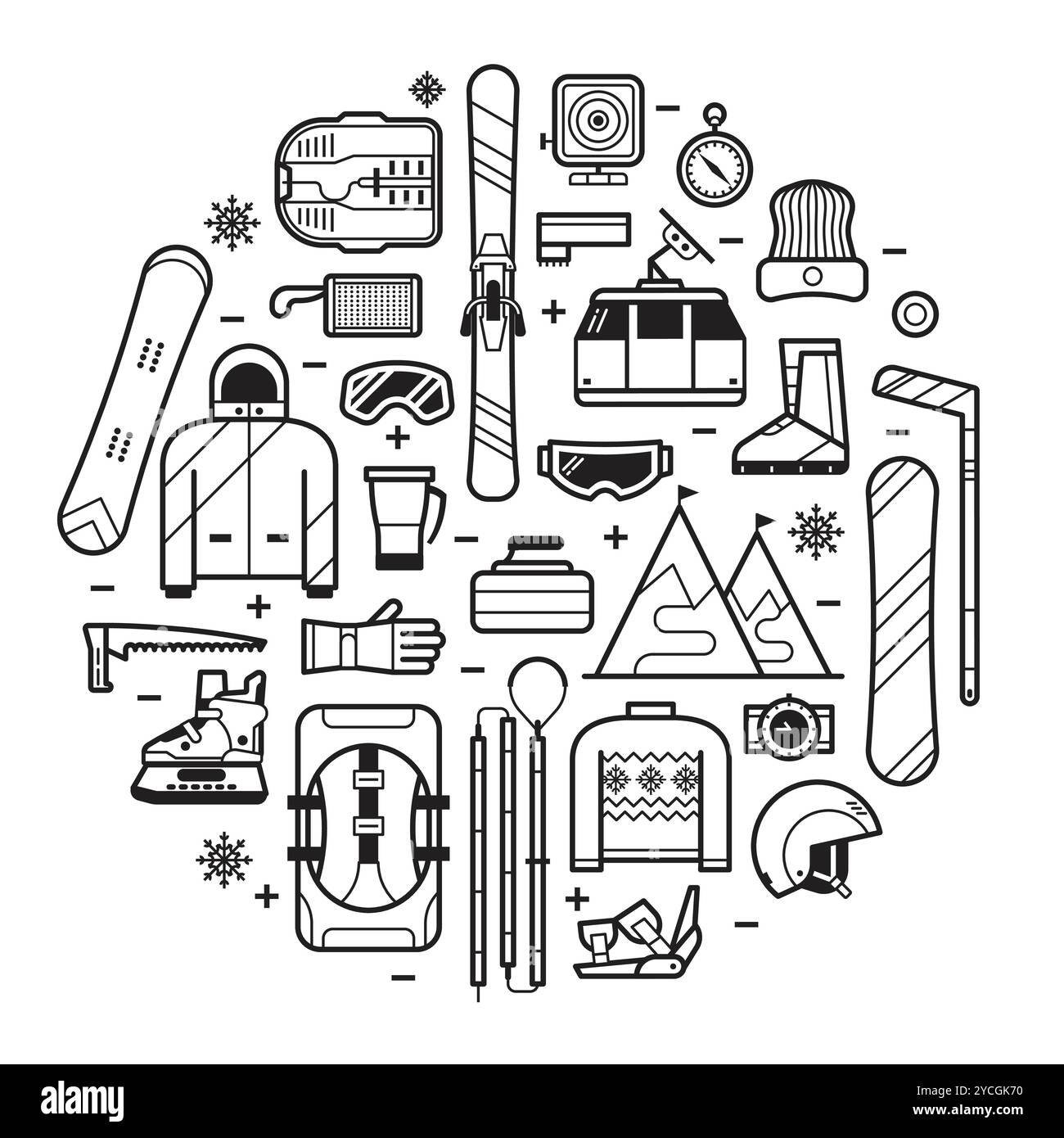 Activities line icons collection Cut Out Stock Images & Pictures - Alamy