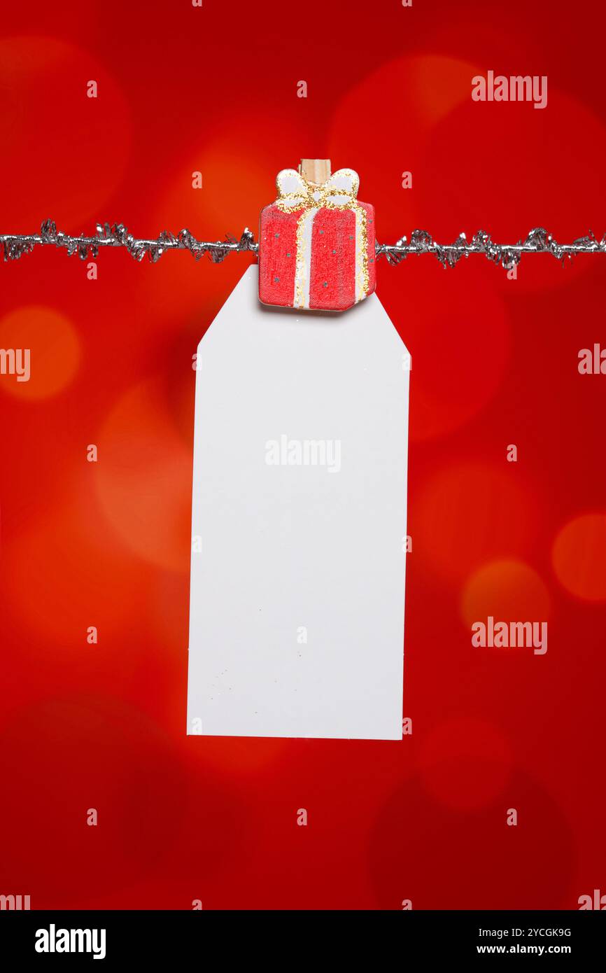 Christmas Birthday Gift Tag Stock Photo - Alamy