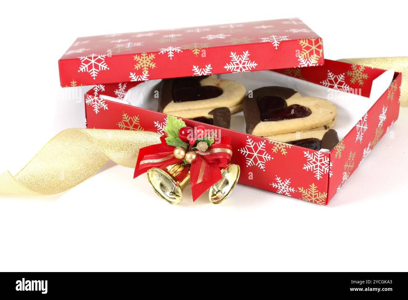 Christmas Box of shortbreak biscuits Stock Photo - Alamy