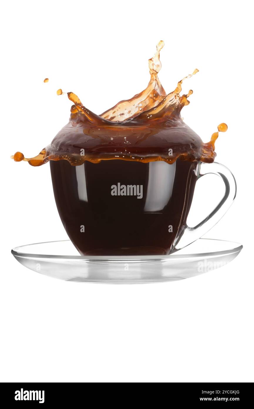 Glass espresso coffee splash hi-res stock photography and images - Alamy