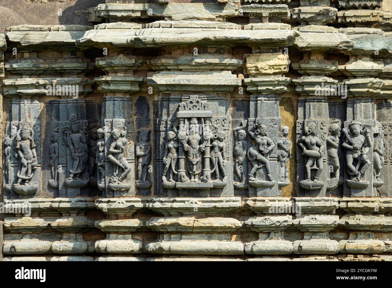North-facing wall of the subsidiary shrine of the Someshwar Mahadev ...