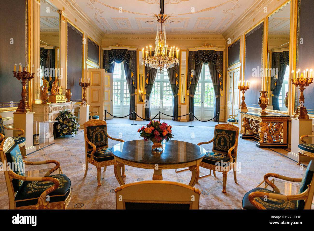 Royal Dutch palace Interior. For the third time in row in Dutch history ...
