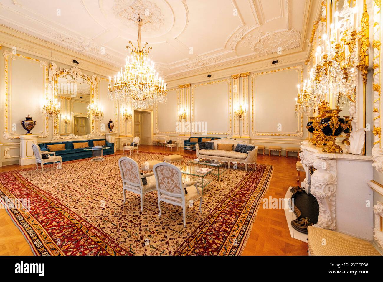 Royal Dutch palace Interior. For the third time in row in Dutch history ...