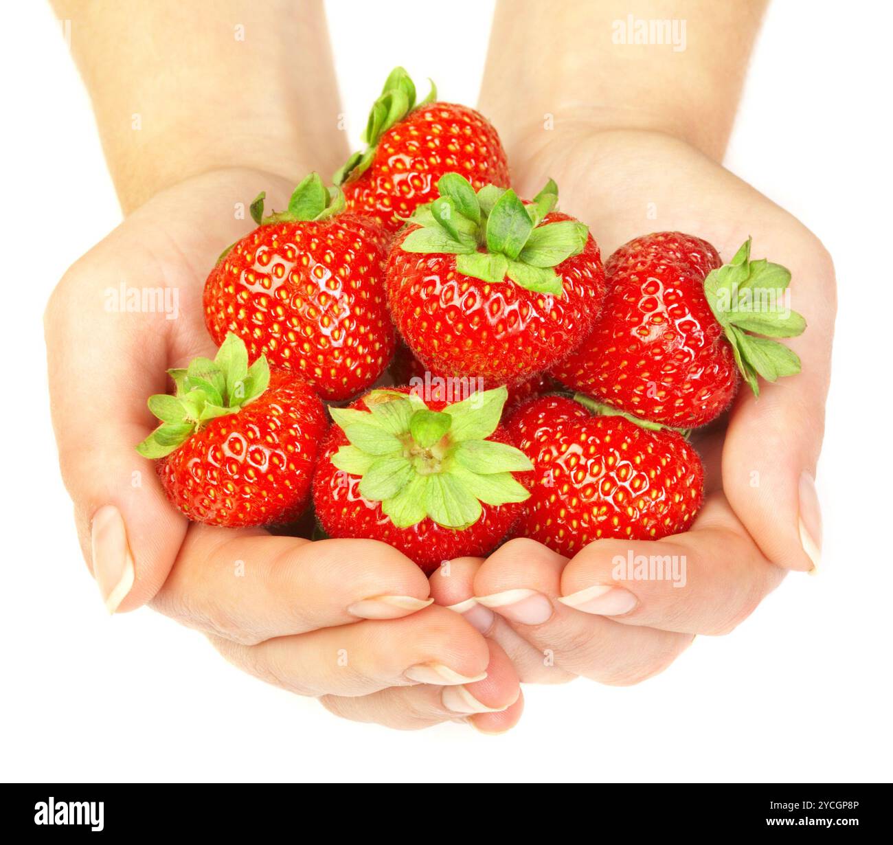 Hand picking strawberry Cut Out Stock Images & Pictures - Alamy