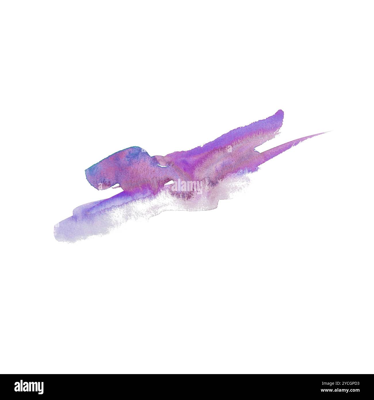 Acid spots in watercolor technique.Purple,blue and lilac colors in a ...