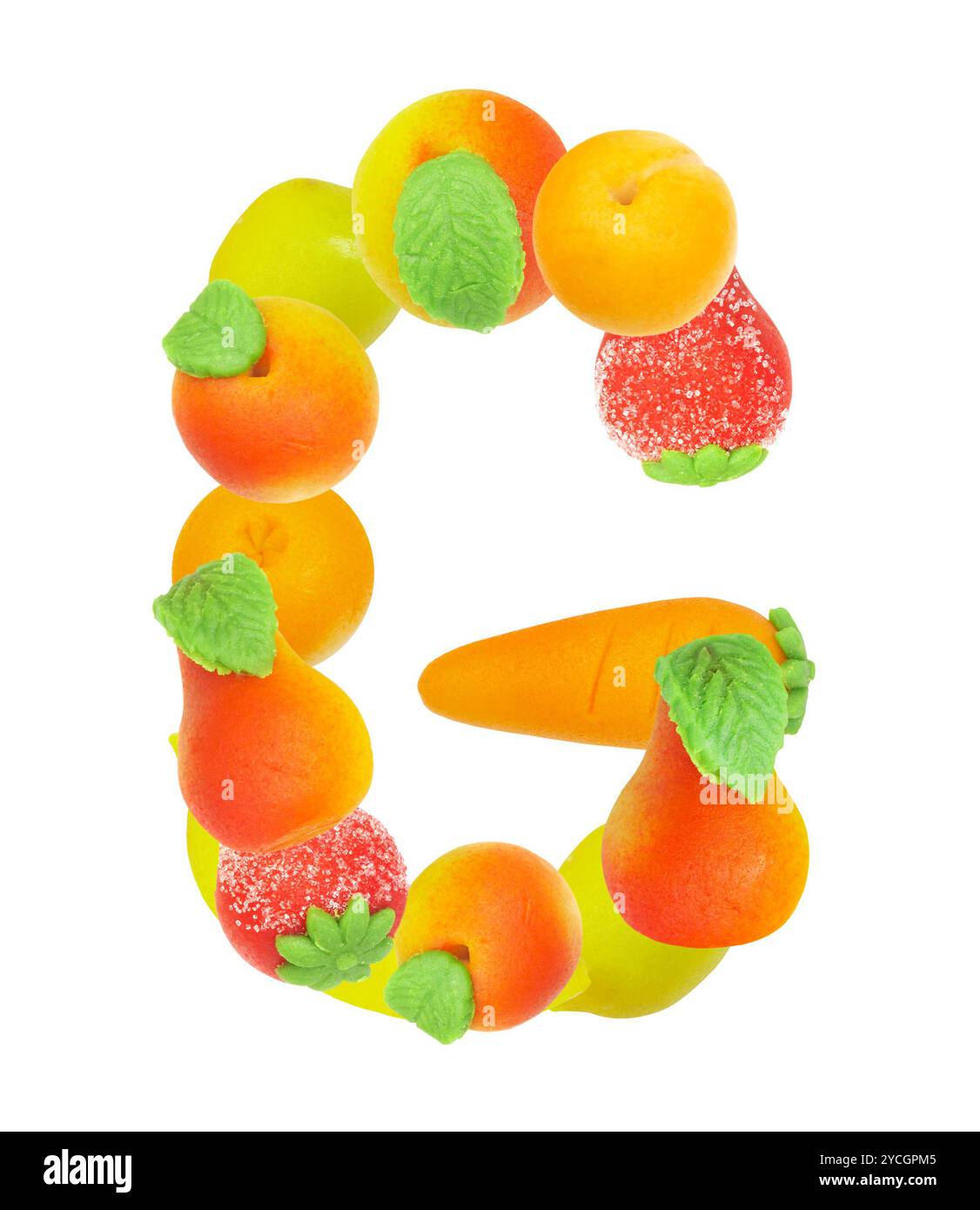 Alphabet from fruit, the letter G Stock Photo - Alamy