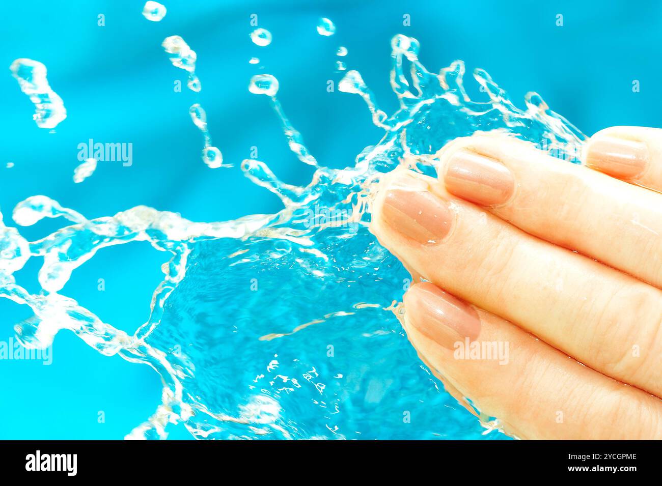 Human hand and water Stock Photo - Alamy