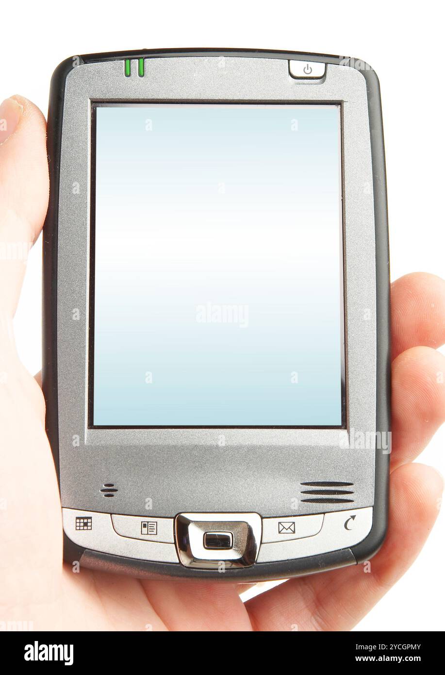 Pocket computer in a hand Stock Photo - Alamy