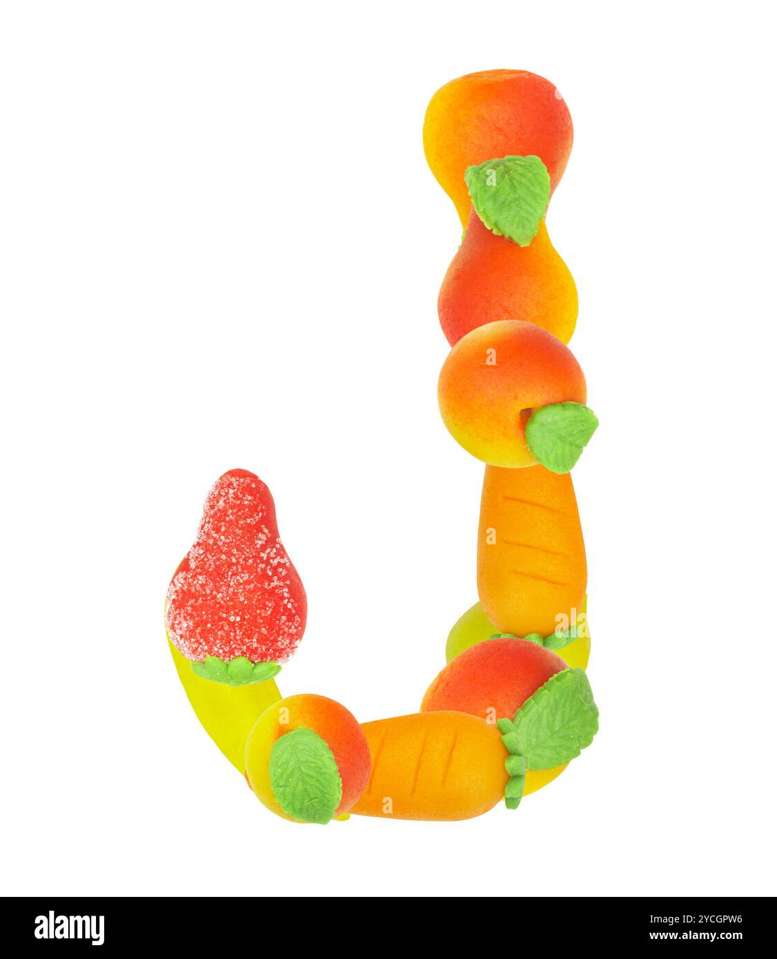 Alphabet from fruit, the letter J Stock Photo - Alamy