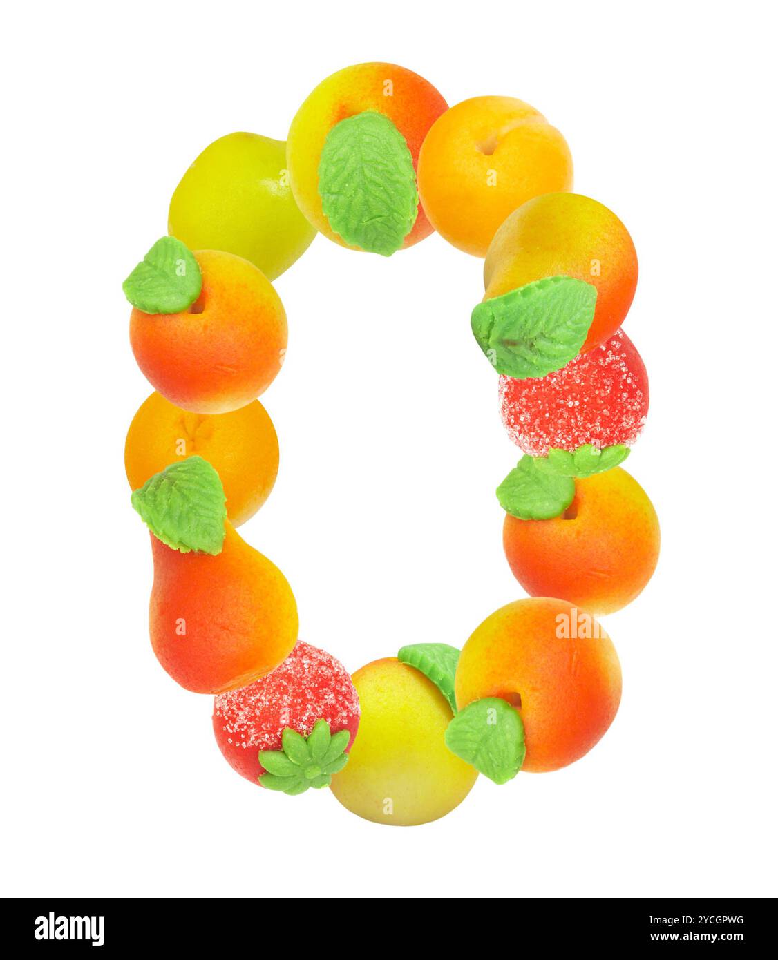 Alphabet from fruit, the letter O Stock Photo - Alamy