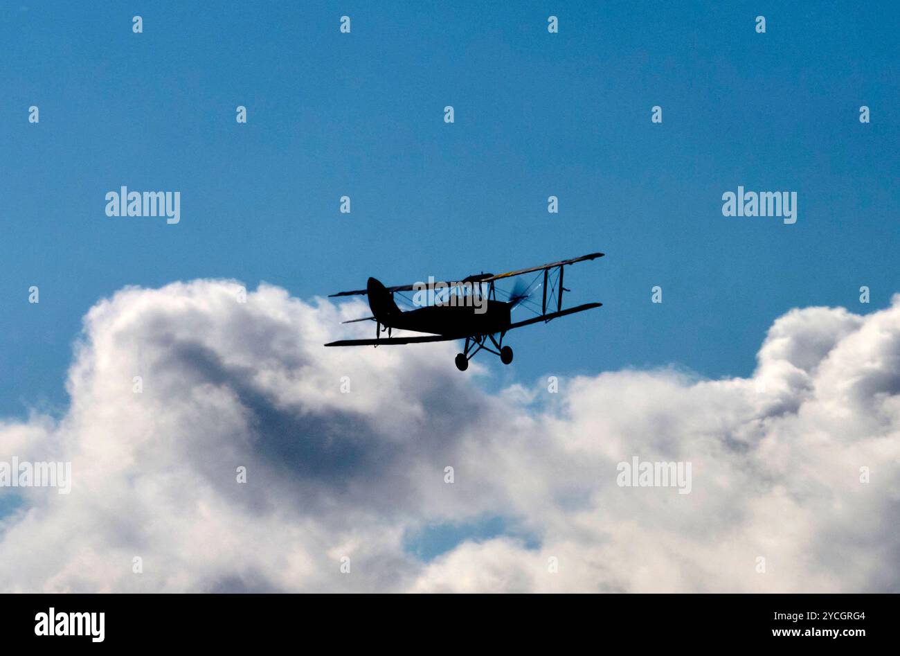 Tiger Moth Bi-plane at IWM Duxford aircraft Museum, Cambridgeshire ...