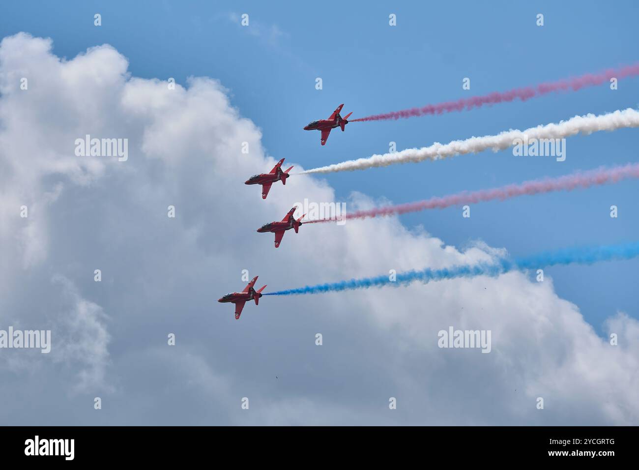 Red Arrows display Team Stock Photo - Alamy