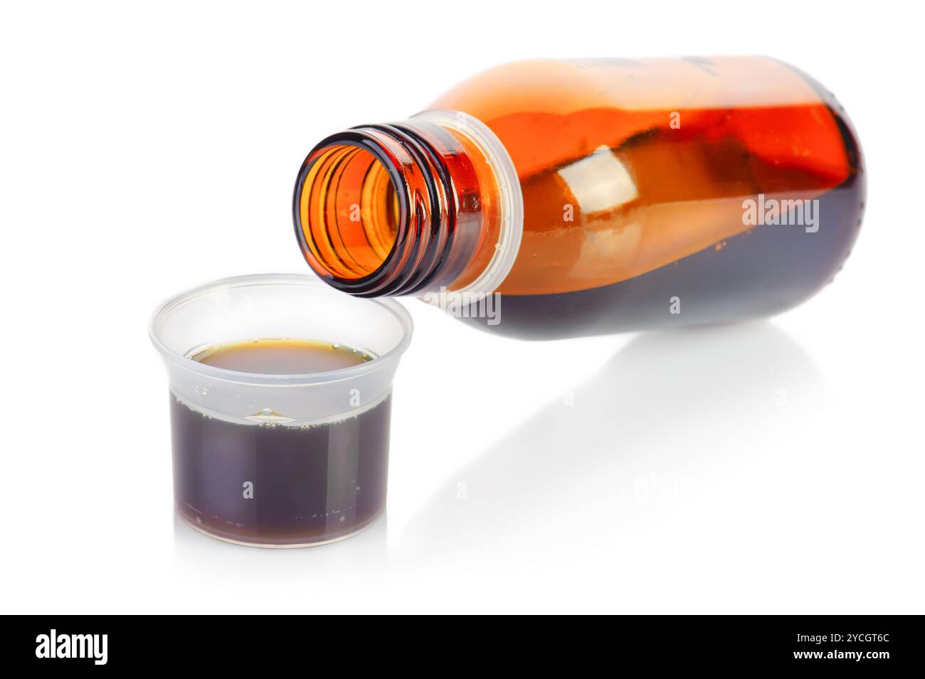 Bottle of syrup medication Stock Photo - Alamy
