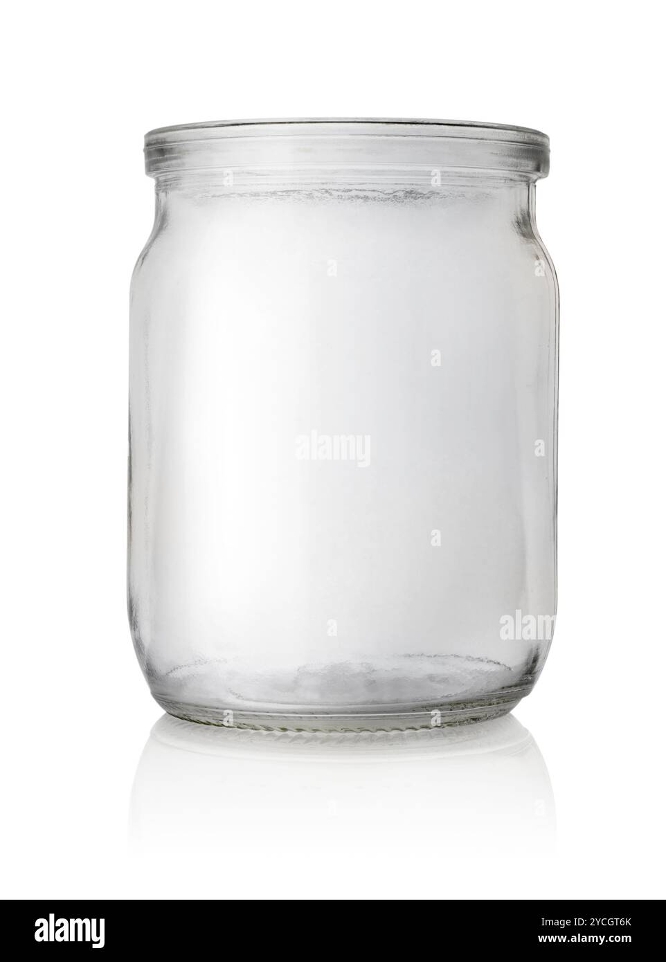 Empty glass jar isolated Stock Photo - Alamy