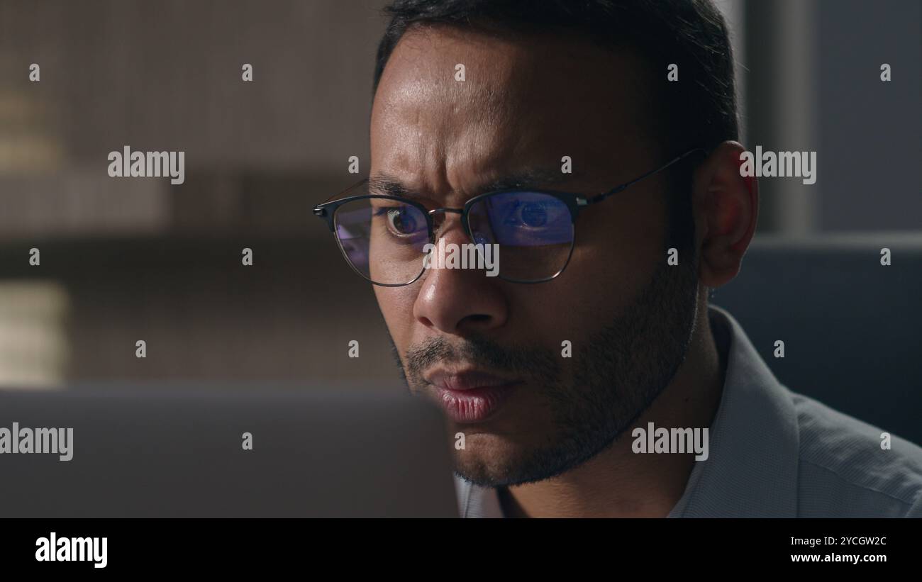 Indian shocked stressed amazed bad wonder businessman shock Arabian man ...