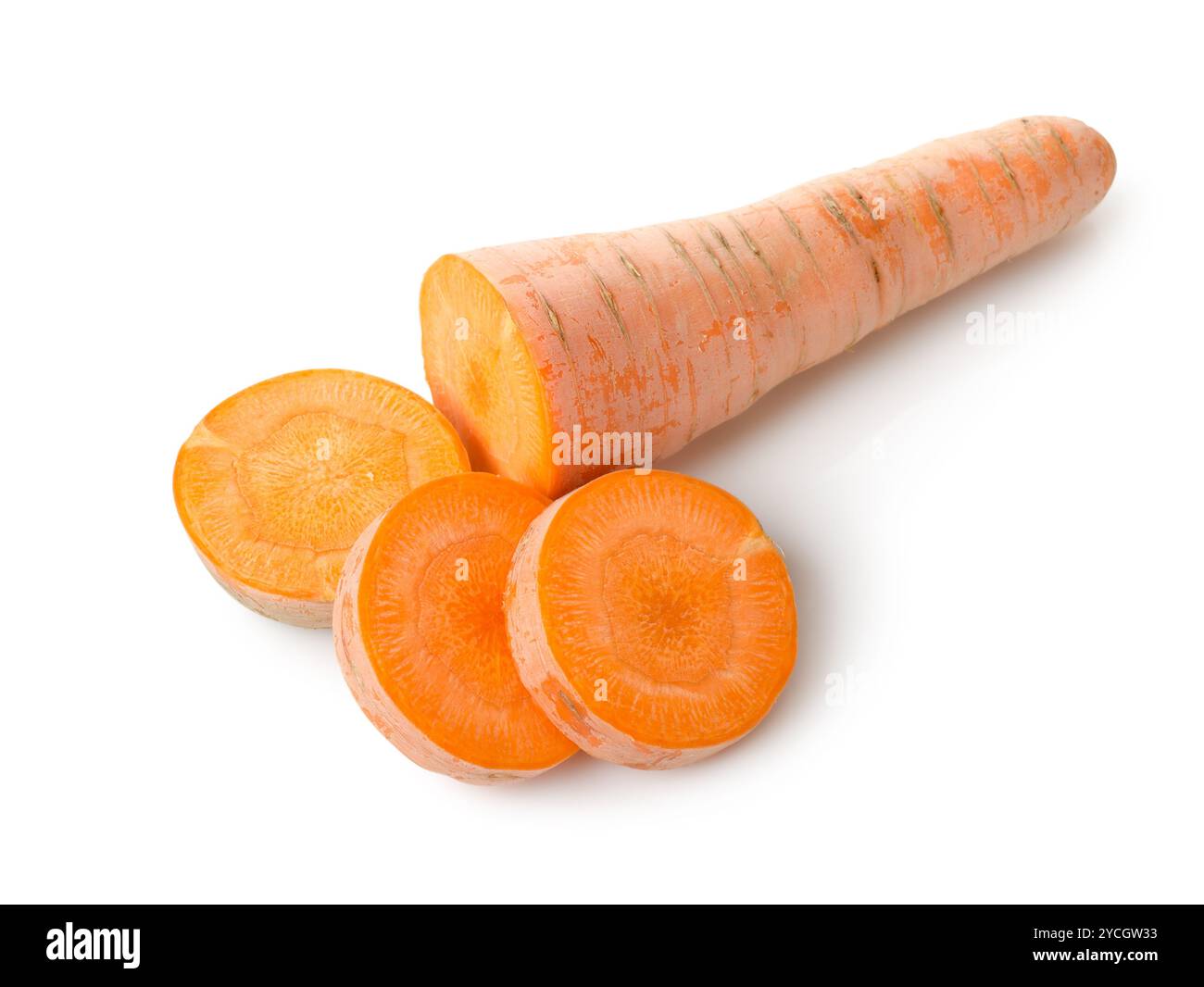 Raw carrots isolated Stock Photo - Alamy