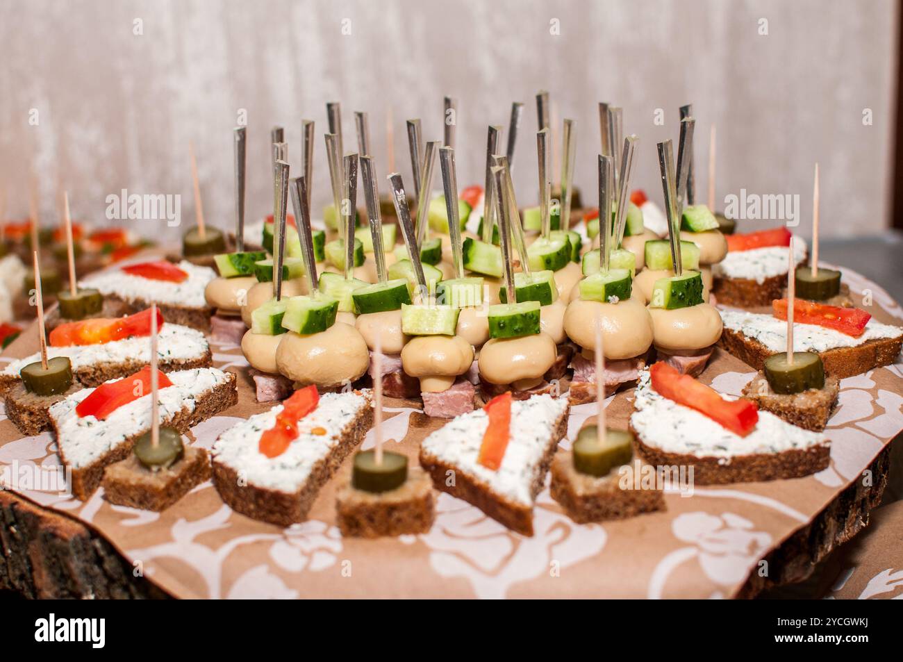 Assortment colorful canapes party hi-res stock photography and images ...
