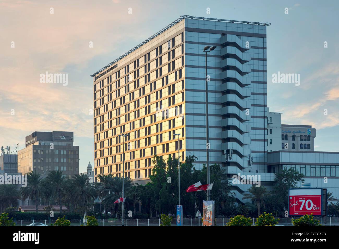 Bahrain Financial Harbor, Harbor Towers, Bahrain Skyline view sunset ...