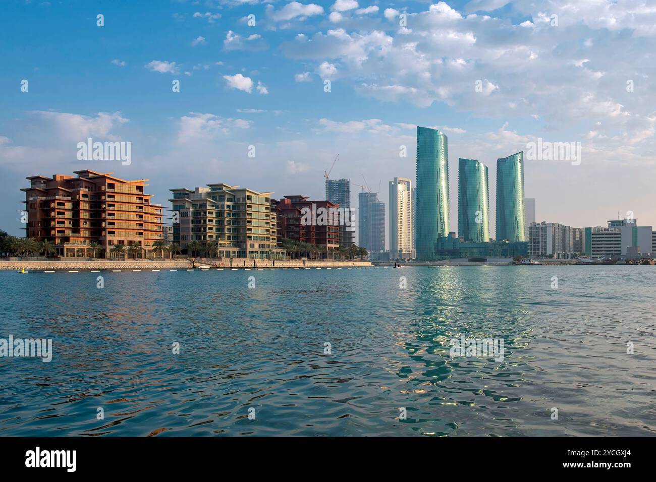 Bahrain Financial Harbor, Harbor Towers, Bahrain Skyline view sunset ...