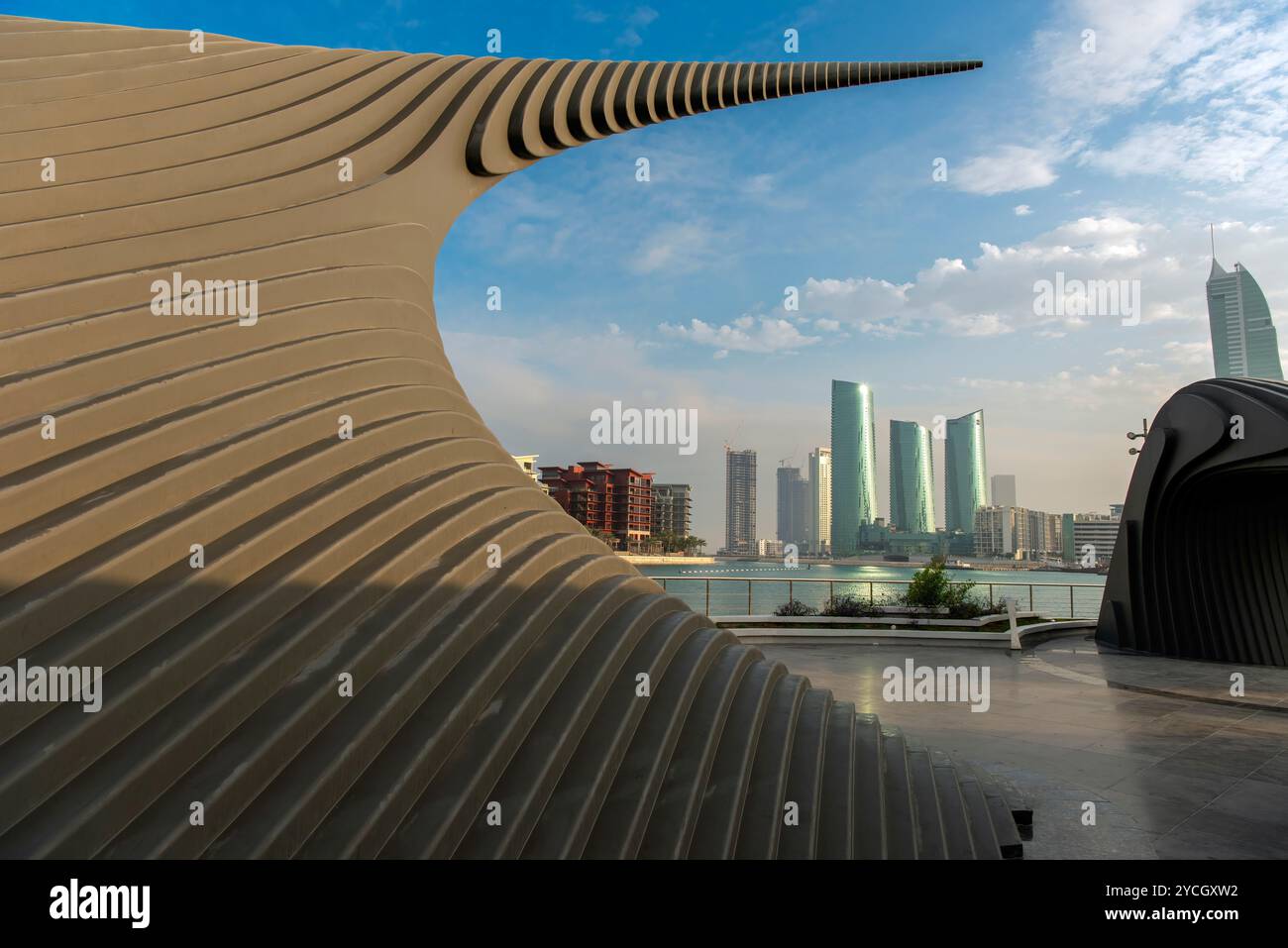 Beautiful sunrise view of Athar, A Monument for Bahraini Women The ...