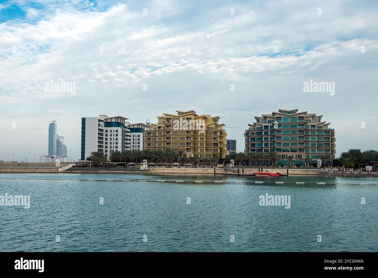 Bahrain Financial Harbor, Harbor Towers, Bahrain Skyline view sunset ...