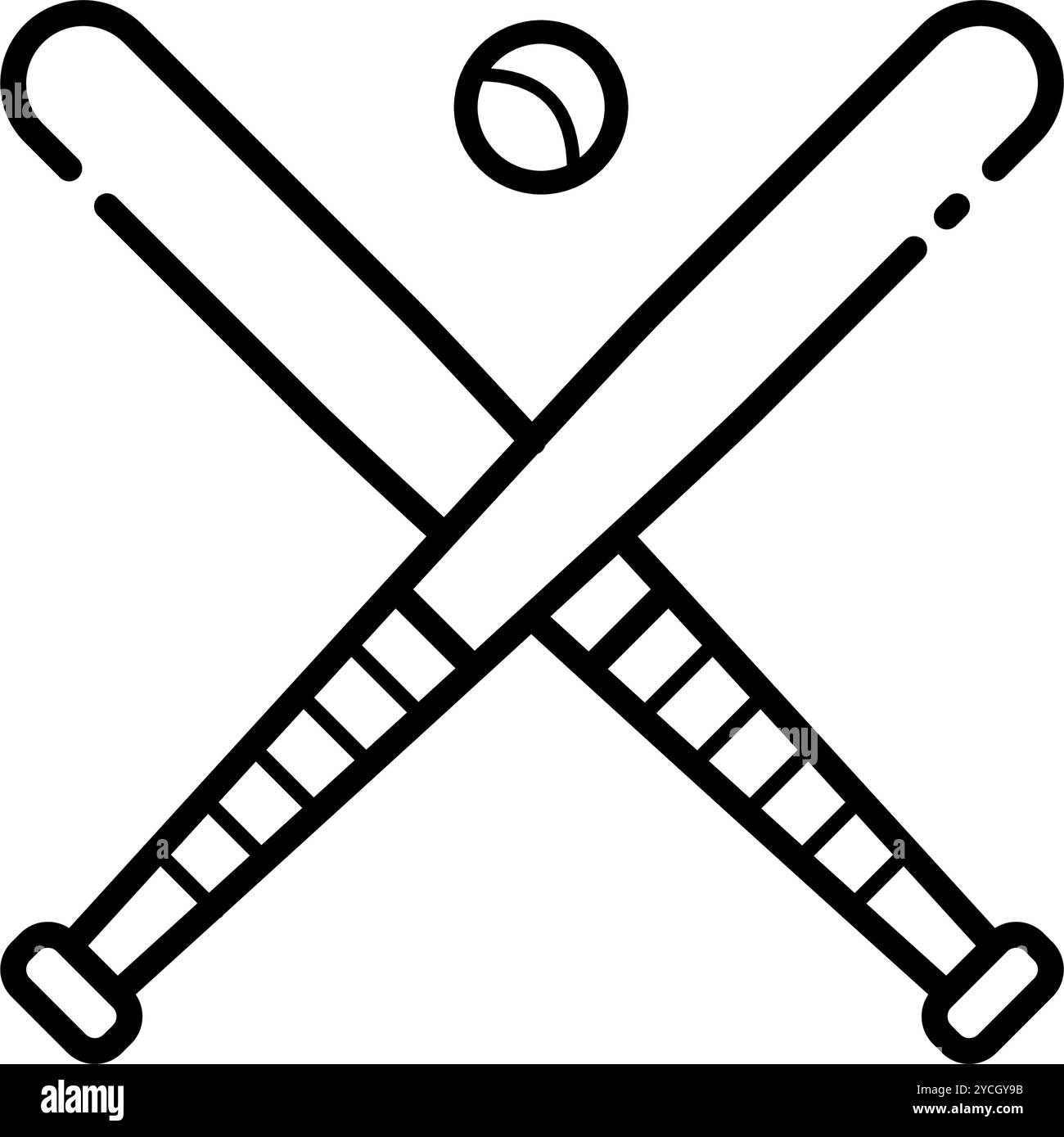 two crossed baseball bats - vector icon Stock Vector Image & Art - Alamy