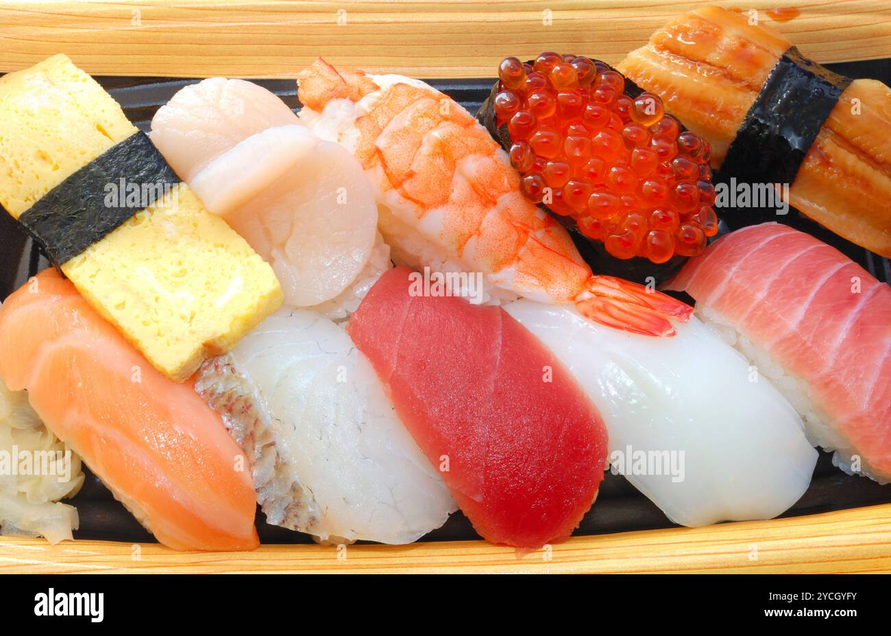 Traditional Japanese Sushi set Stock Photo - Alamy