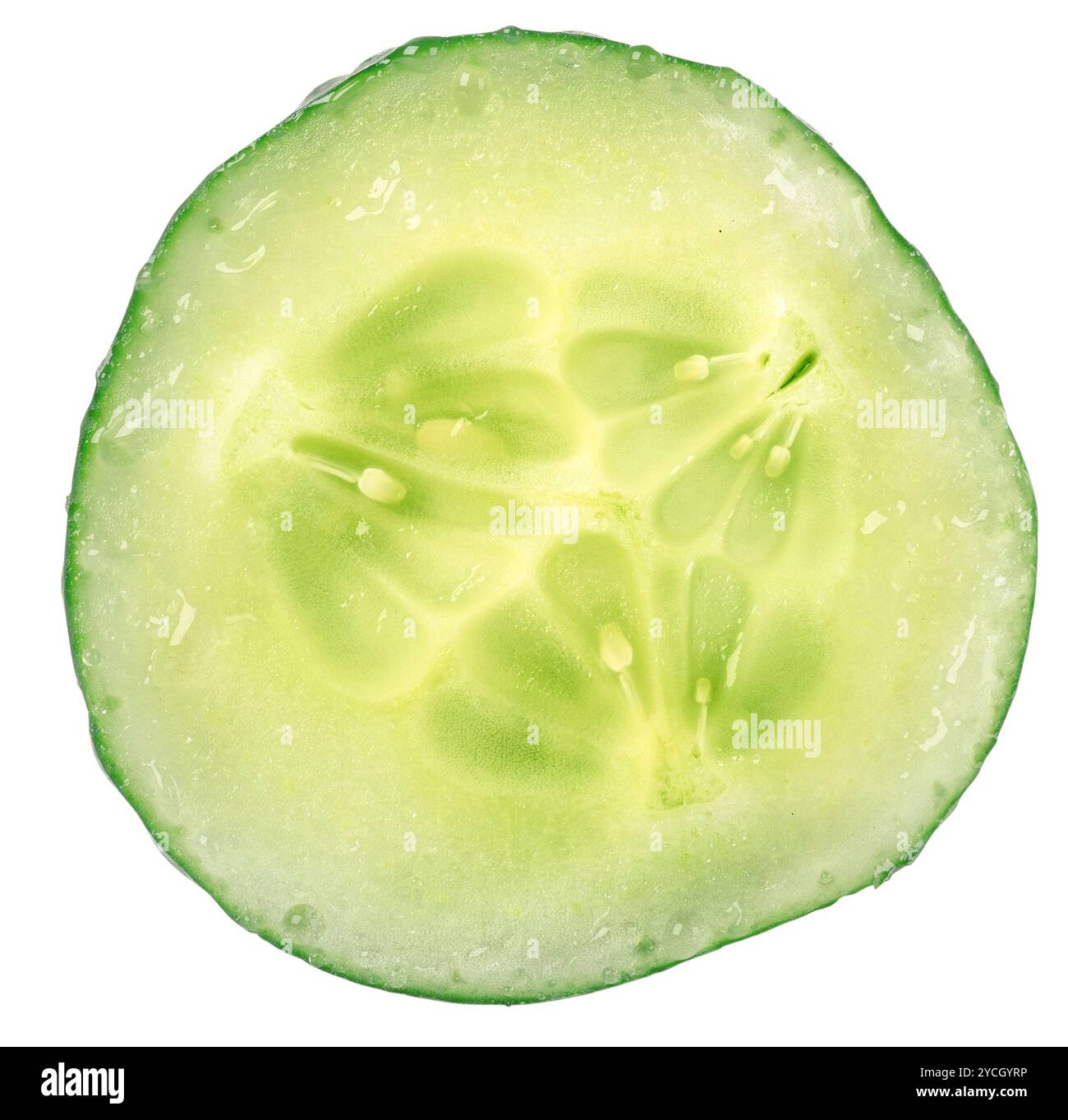 Cucumber circle portion Stock Photo - Alamy