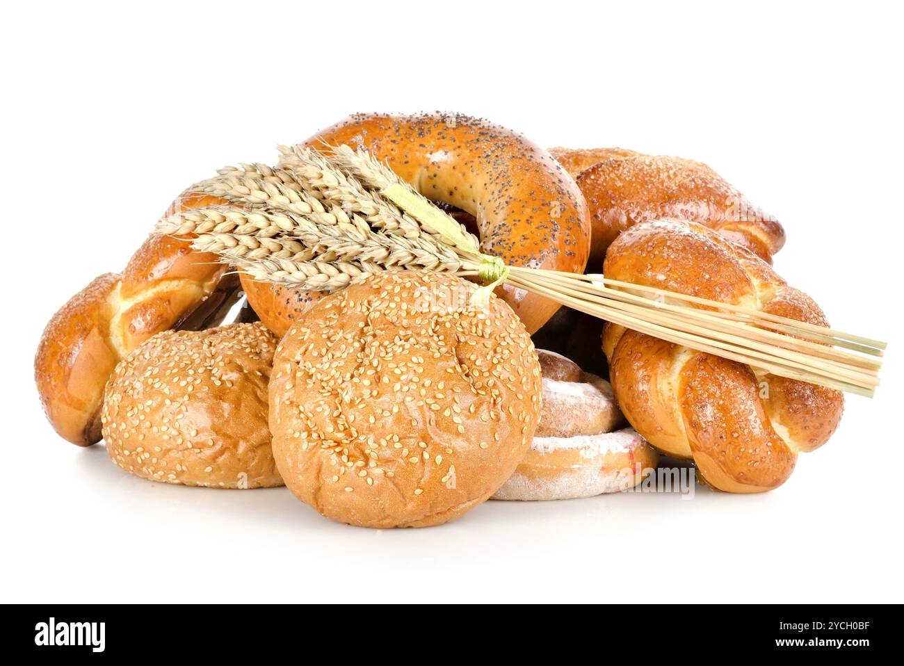 Collection of different breads isolated Stock Photo - Alamy