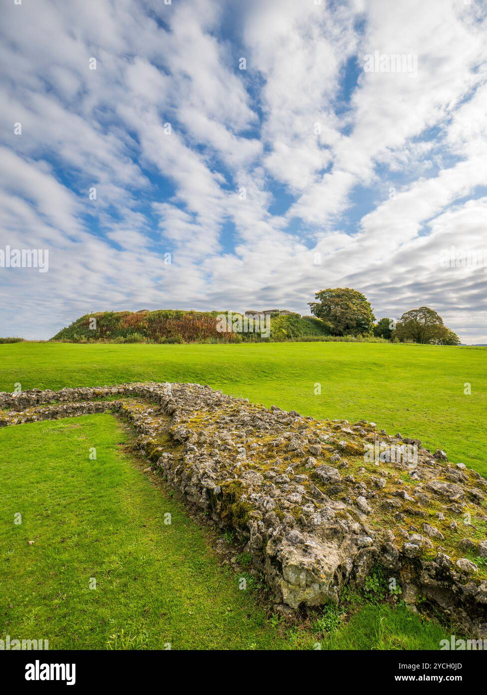 Foundations of Old Sarum Cathedral, Old Sarum, Salisbury, Wiltshire ...