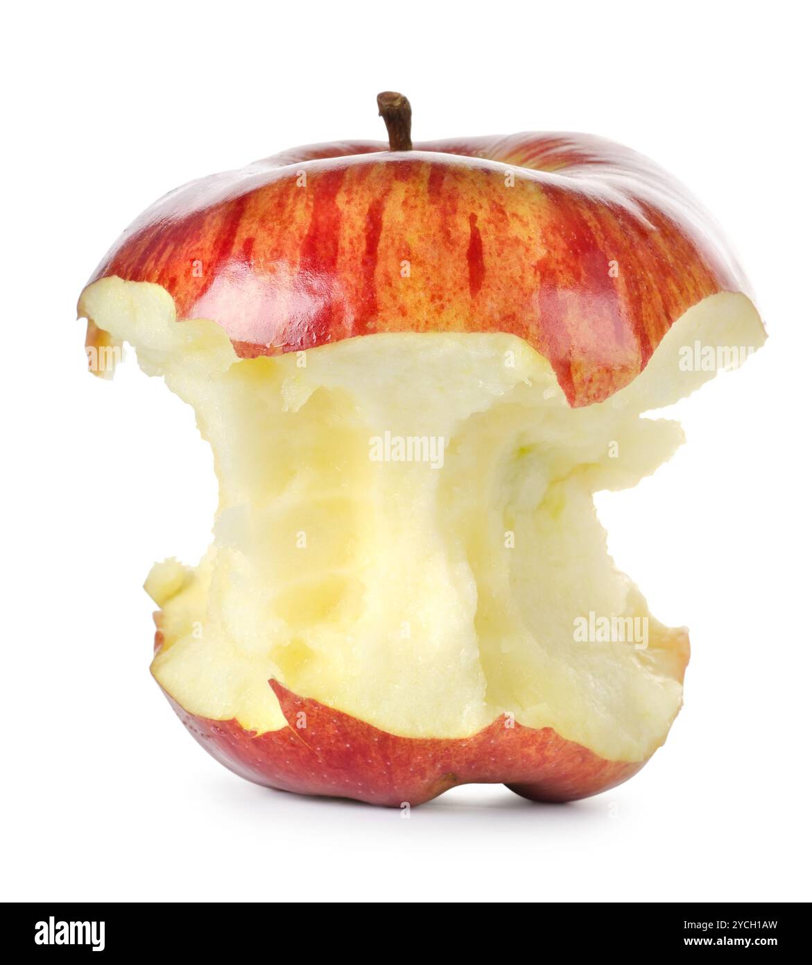 Eaten red apple Stock Photo - Alamy