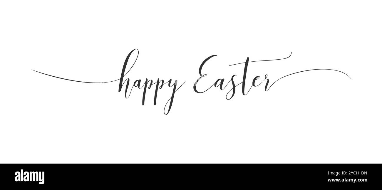 Happy Easter calligraphy lettering . Happy Easter text banner. Vector ...