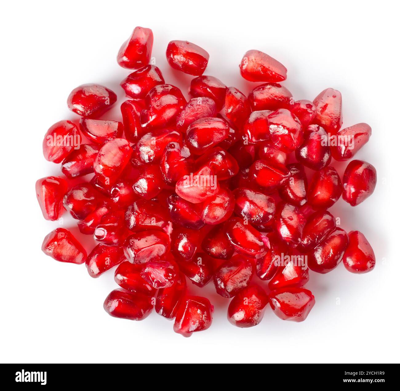 Pomegranate top view Stock Photo - Alamy