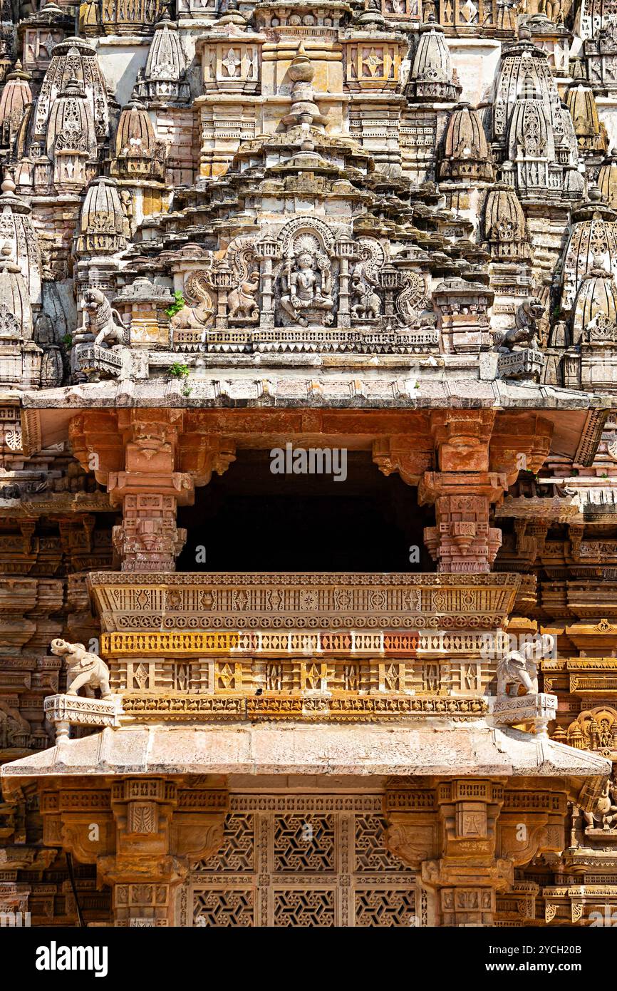 Carved mandapa of Shamlaji Vishnu Temple, the current structure belongs ...