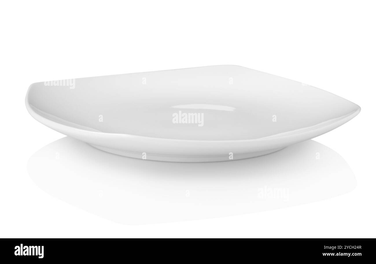 Empty white square plate Black and White Stock Photos & Images - Alamy