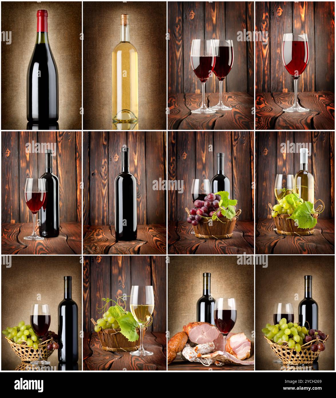Wooden table wine bottle Cut Out Stock Images & Pictures - Alamy