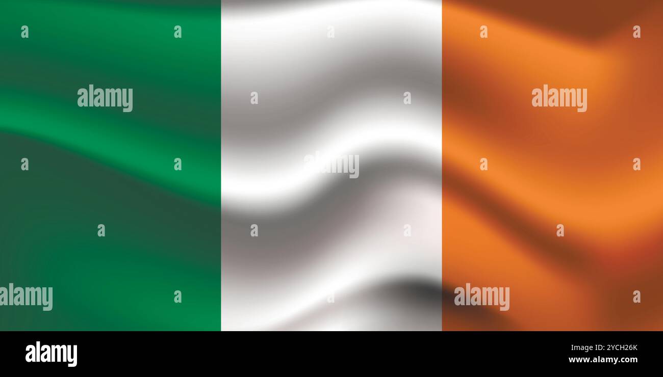 Flag of Ireland. Irish national symbol in official colors. Template ...