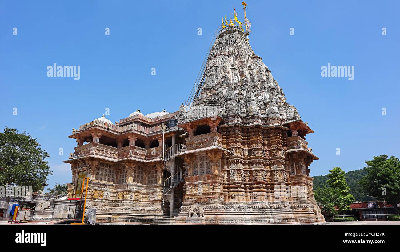 Wide view of Shamlaji Vishnu Temple, the original sculpture dating back ...