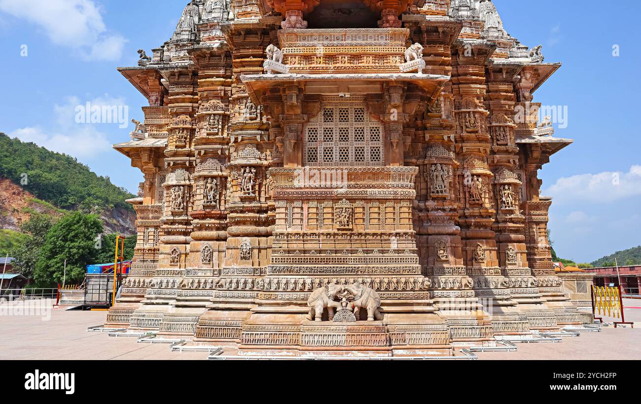Carved backside of Shamlaji Vishnu Temple, Aravalli District, Gujarat ...