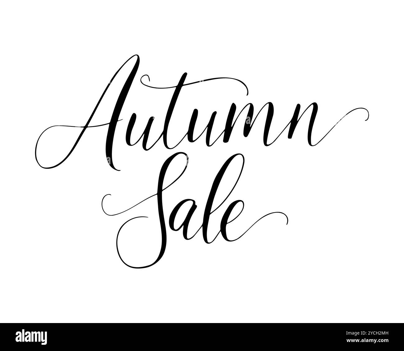 Autumn sale calligraphy lettering . Autumn sale text banner. Vector ...