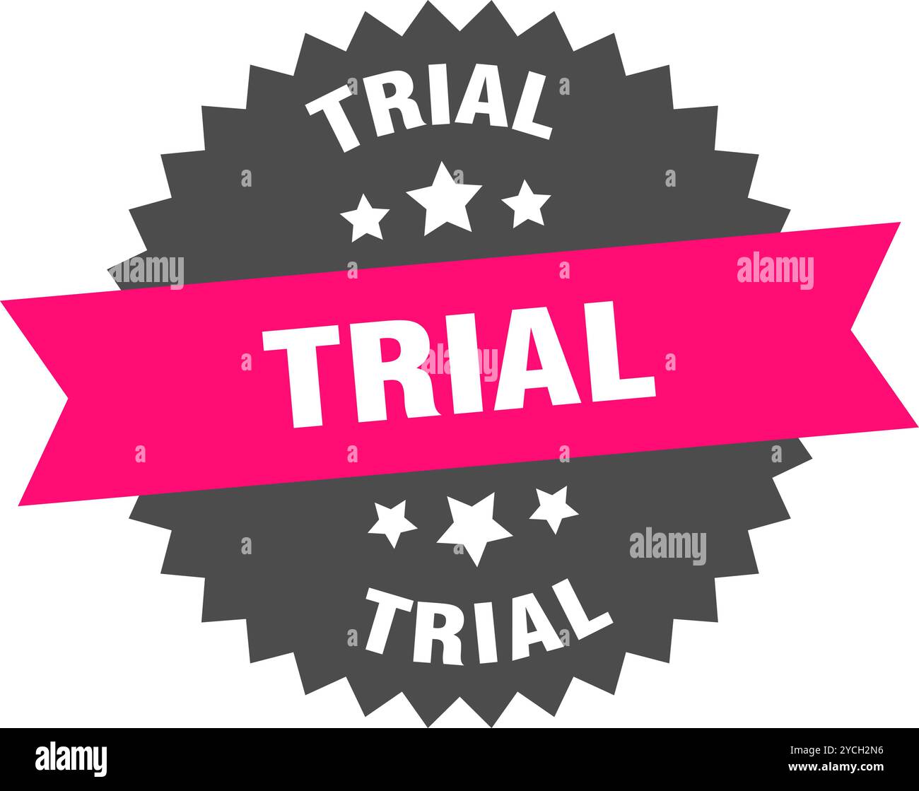 trial round pink label isolated on transparent background. trial Stock ...