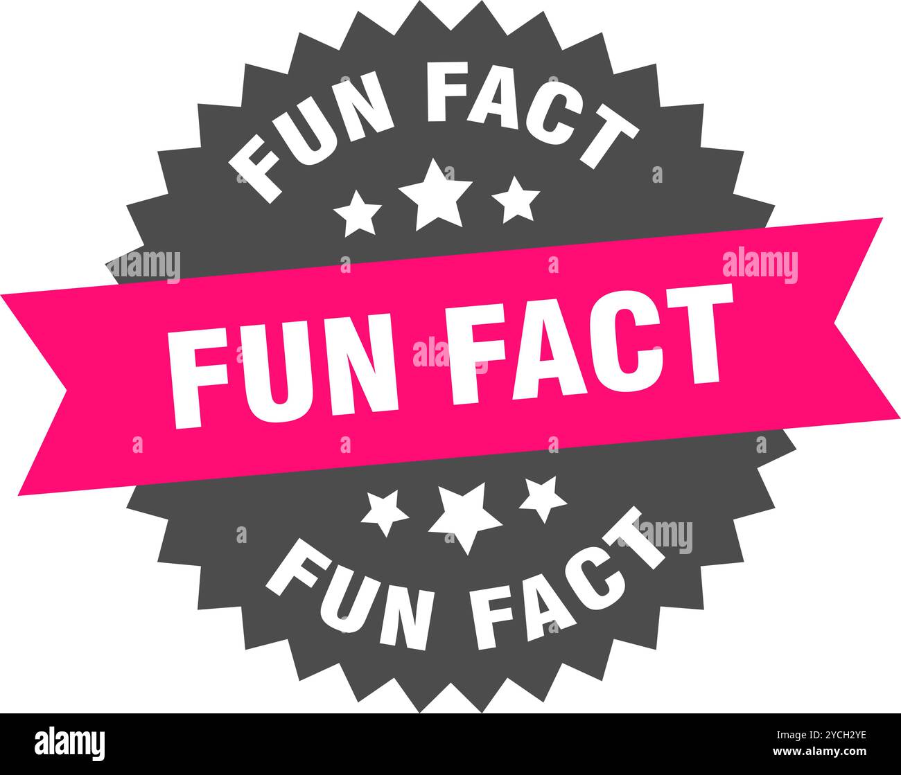 fun fact round pink label isolated on transparent background. fun fact ...